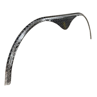 Diamond Plate Tandem Fender Flare Round Aluminum - 20" x 72" x 1" | Po ...