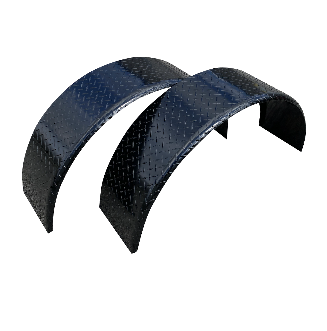 DIAMOND PLATE ROUND ALUMINUM TRAILER FENDER - 10" x 18" x 36" – Mr ...