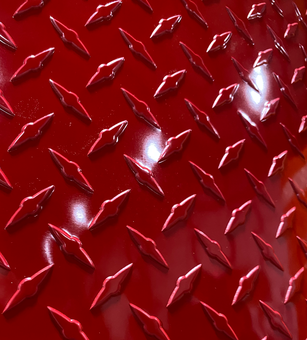48" x 96" Red Diamond Plate Sheet .025" Thick – Mr Metal Aluminum