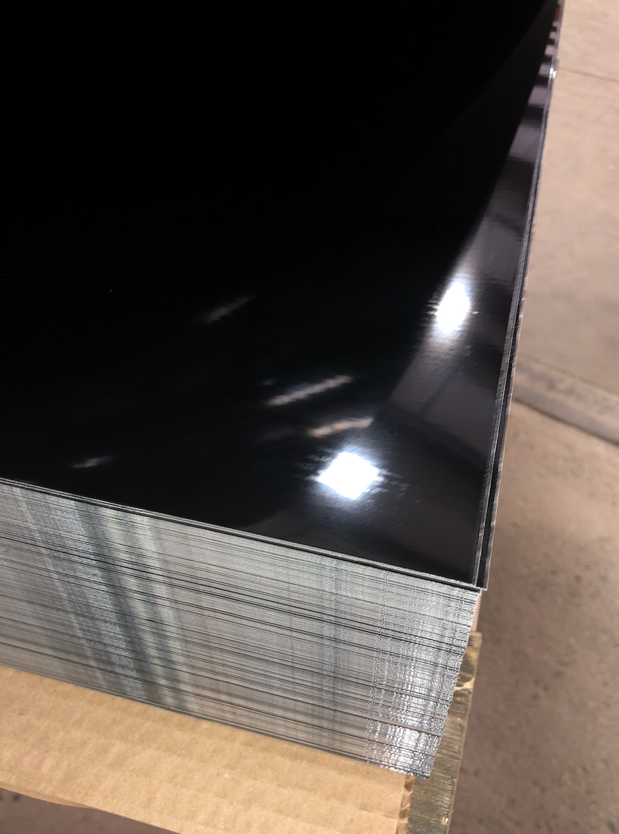 Black Aluminum Cargo Trailer RV Sheet Skin - 49" Wide .030" Thick (Pai ...