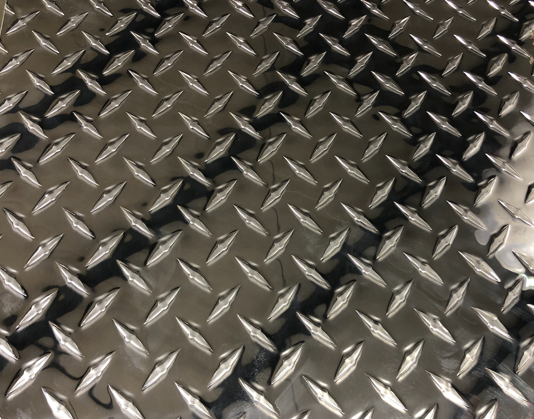 Diamond Plate Polished Aluminum Sheet .045" (ALL SIZES) – Mr Metal Aluminum